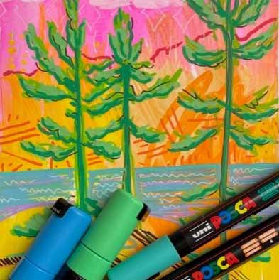 Geometric Watercolor, POSCA Playscapes, Van Gogh painting, and MORE ...